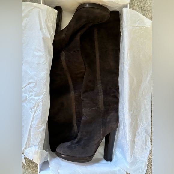 Chloe | Shoes | New In Box Chloe Mocha Suede Platform Boots Eu38 | Poshmark